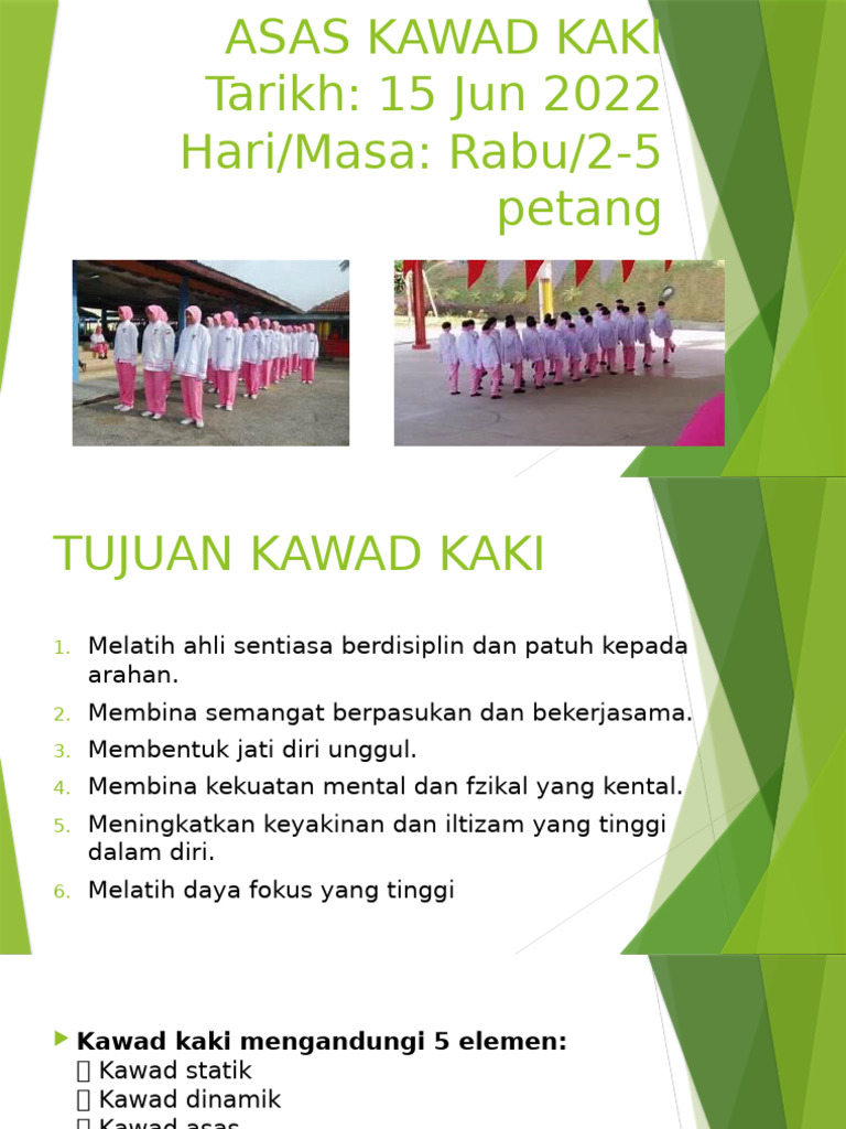 Elemen dan Tujuan Kawad Kaki | PDF