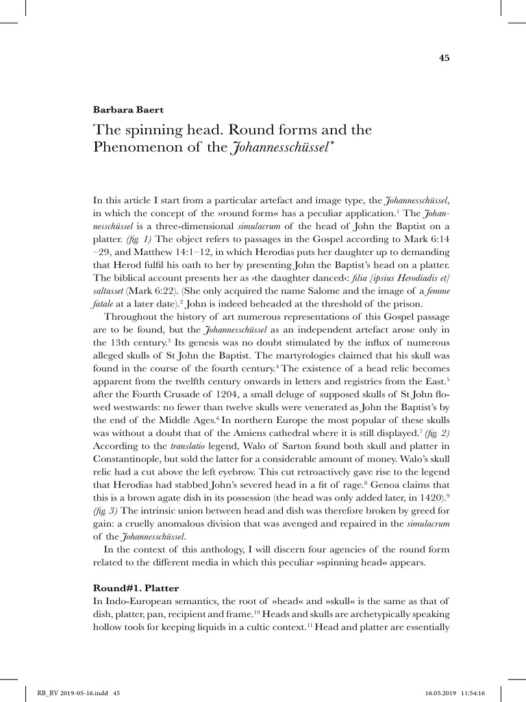 The Spinning Head Round Forms | PDF | John The Baptist | Sacraments