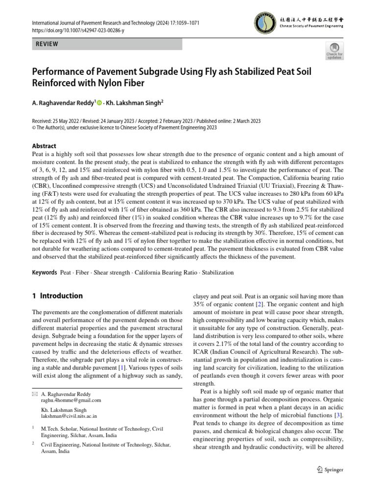 Bahan Reviu Performance of Pavement Subgrade Using Fly Ash Stabilized ...
