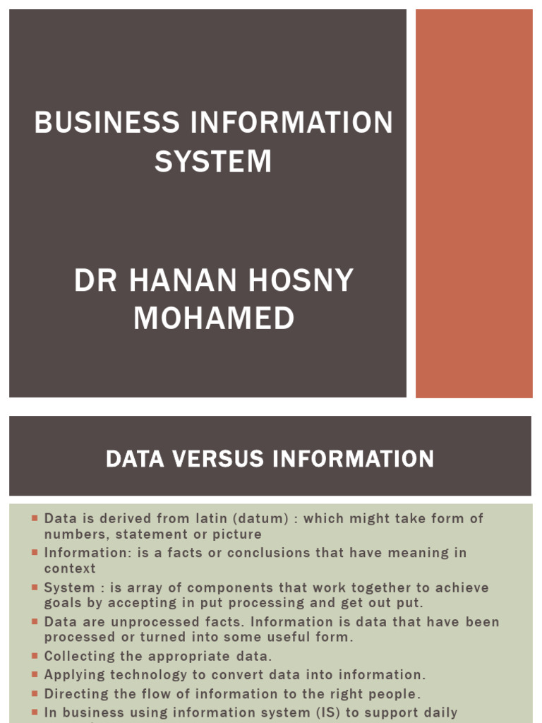 Business Information System | PDF | Data | Computer Network
