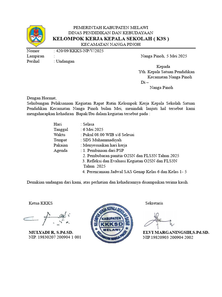 Undangan K3S KSP Mei 2025 | PDF