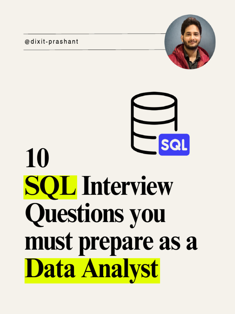 10 SQL Interview Questions To Prepare As A Data Analyst | PDF | Sql | Computing