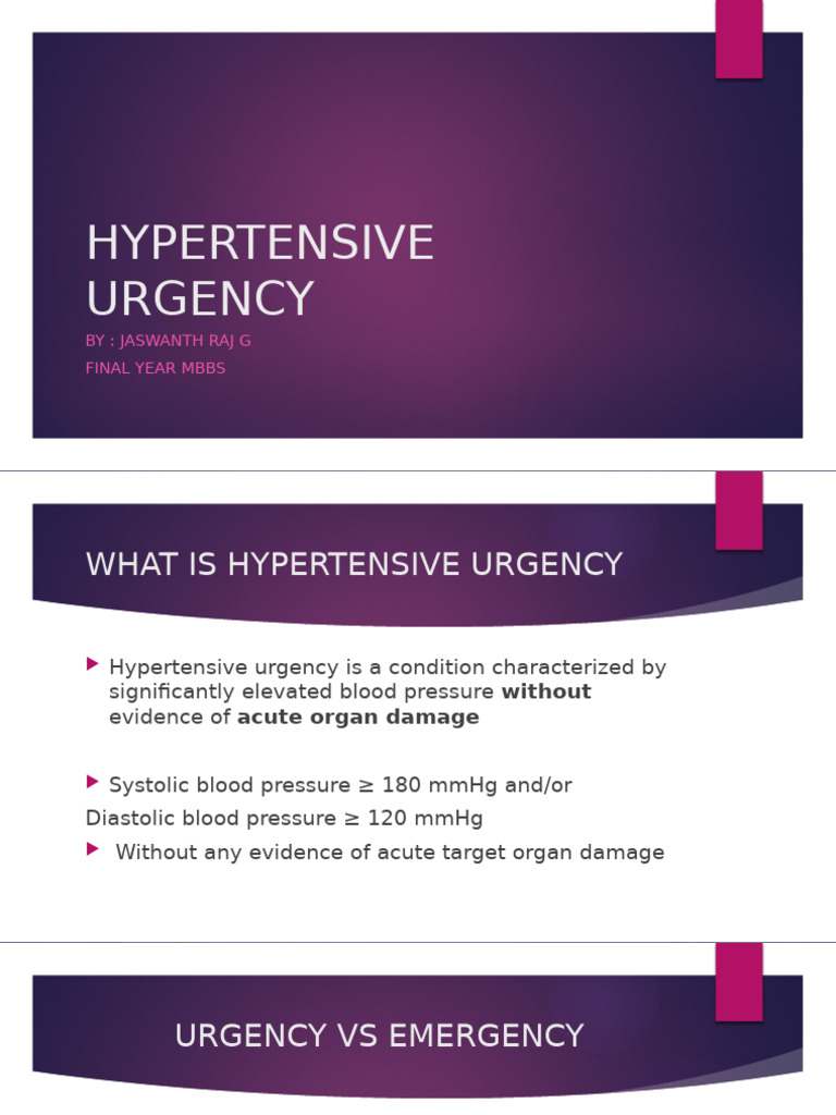 Hypertensive Urgency | PDF