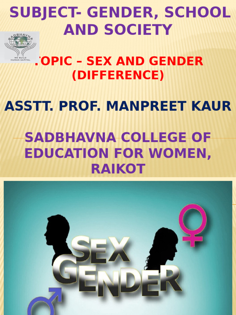 2 Difference Between Sex And Gender Pdf 0739
