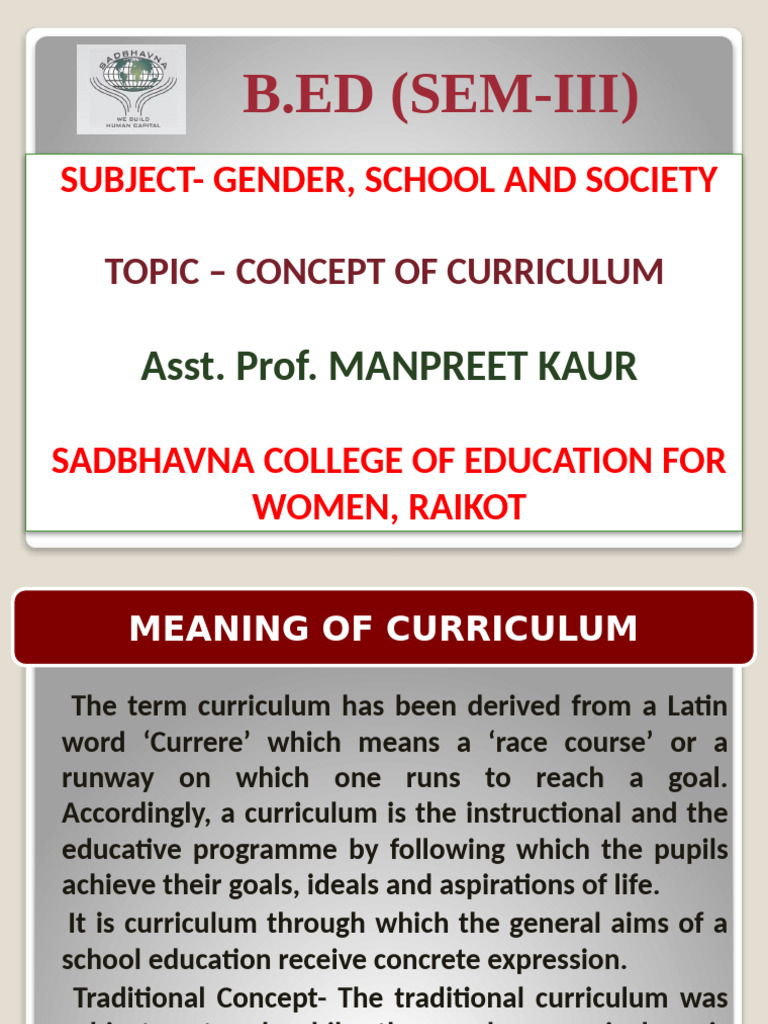 Understanding Curriculum Concepts | PDF