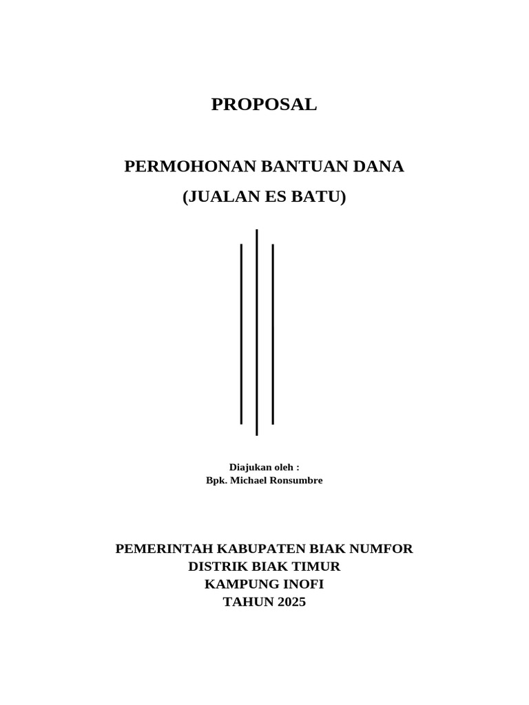 Proposal Usahan Es Batu | PDF