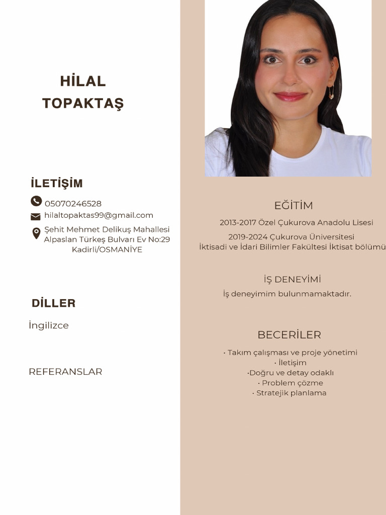 Hilal Topaktaş cv3 | PDF
