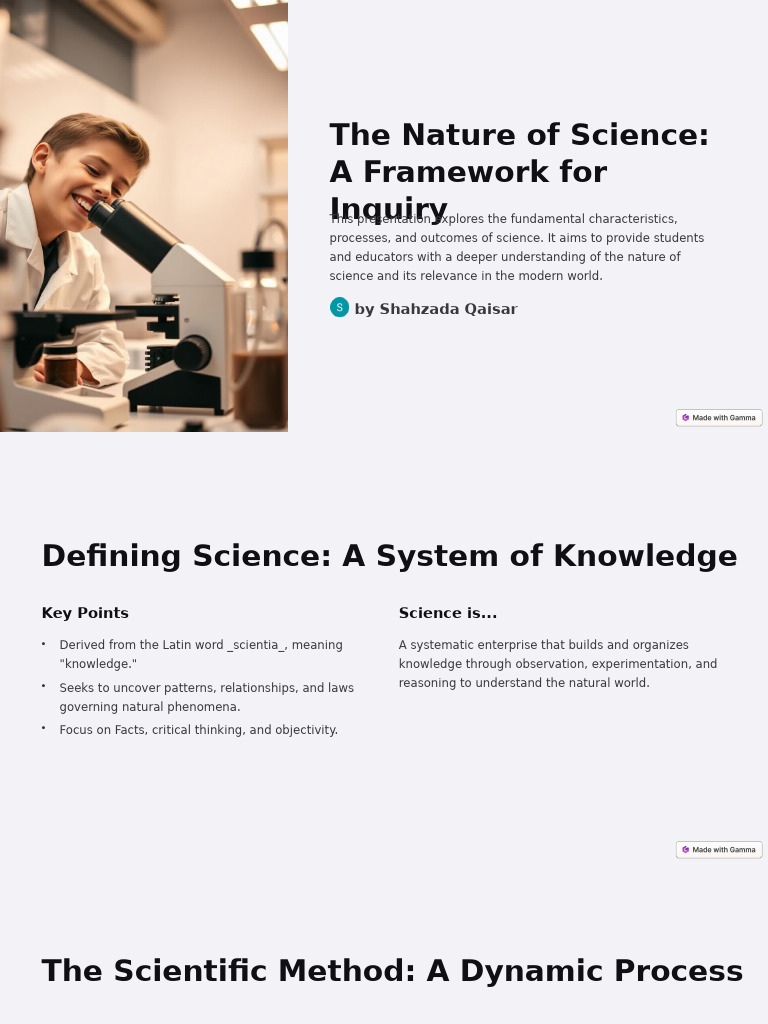 The Nature of Science A Framework For Inquiry | PDF | Science ...