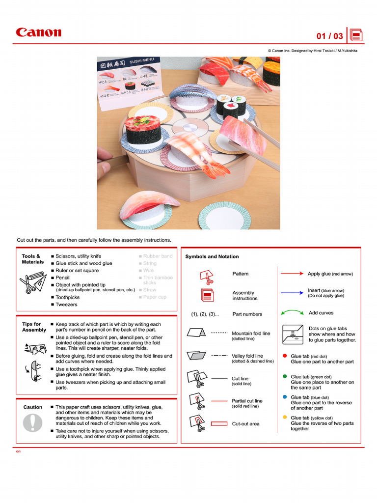 Sushi Menu Paper Craft-02 | PDF