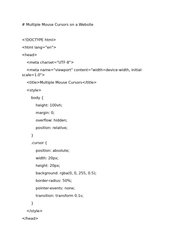 Multiple Cursors | PDF