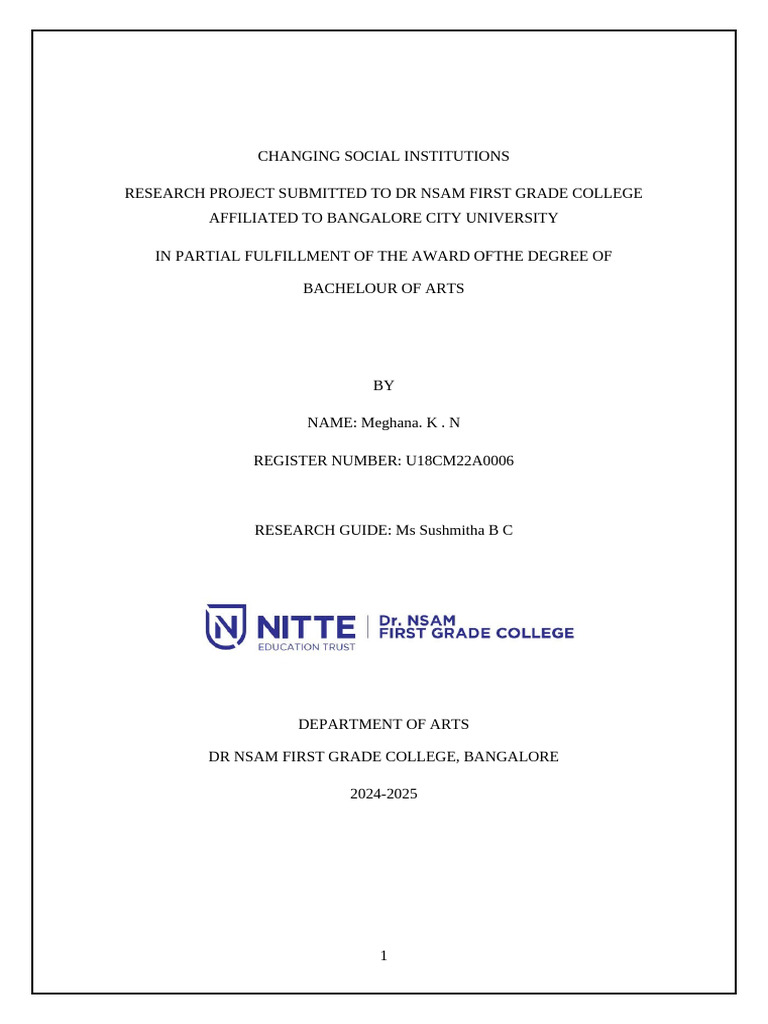 Changing Social Institutions Overview | PDF | Cost Of Living ...