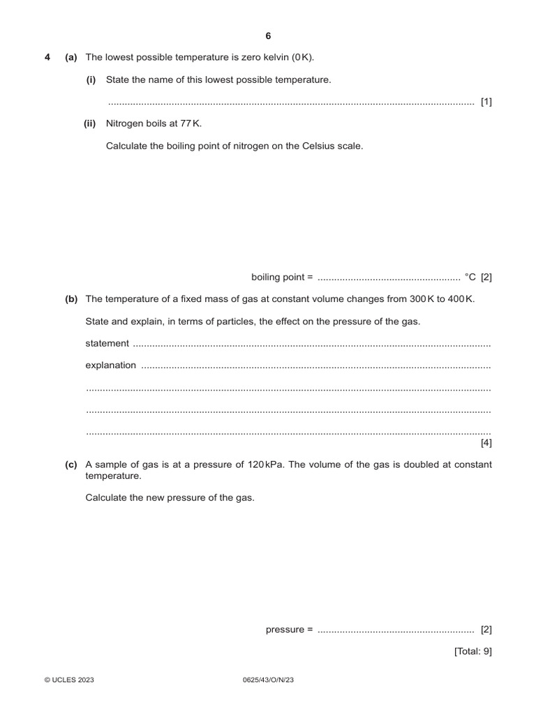 Pressure Question 0625 | PDF