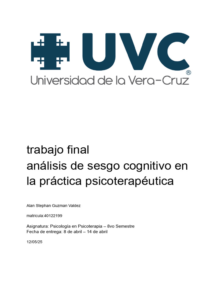 Trabajo Final | PDF | Parcialidad | Terapia Gestalt