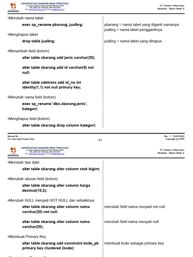 Modul Sqlserver1 03 | PDF
