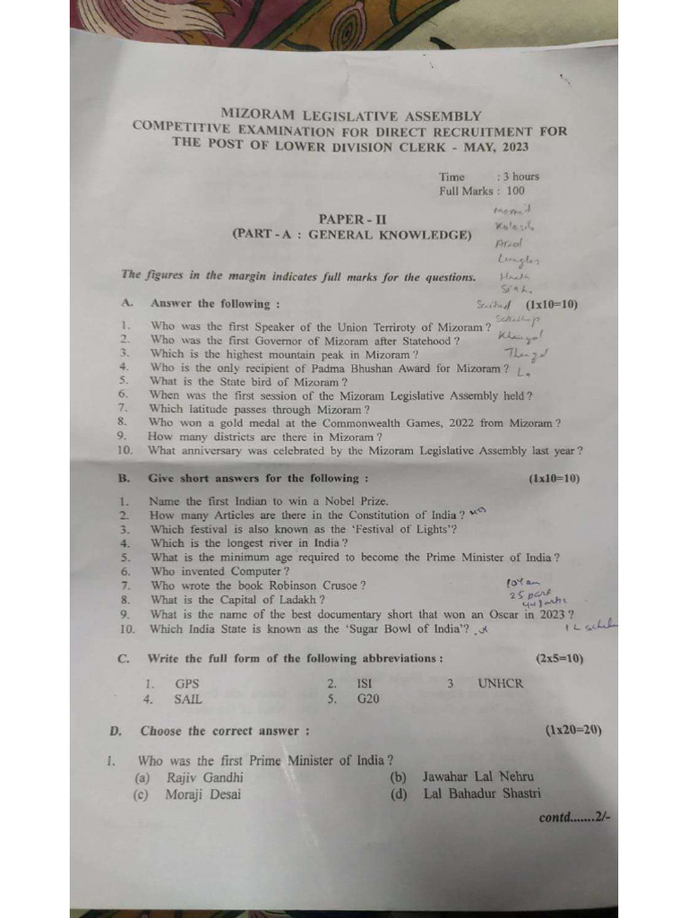 Paper 2 GK | PDF