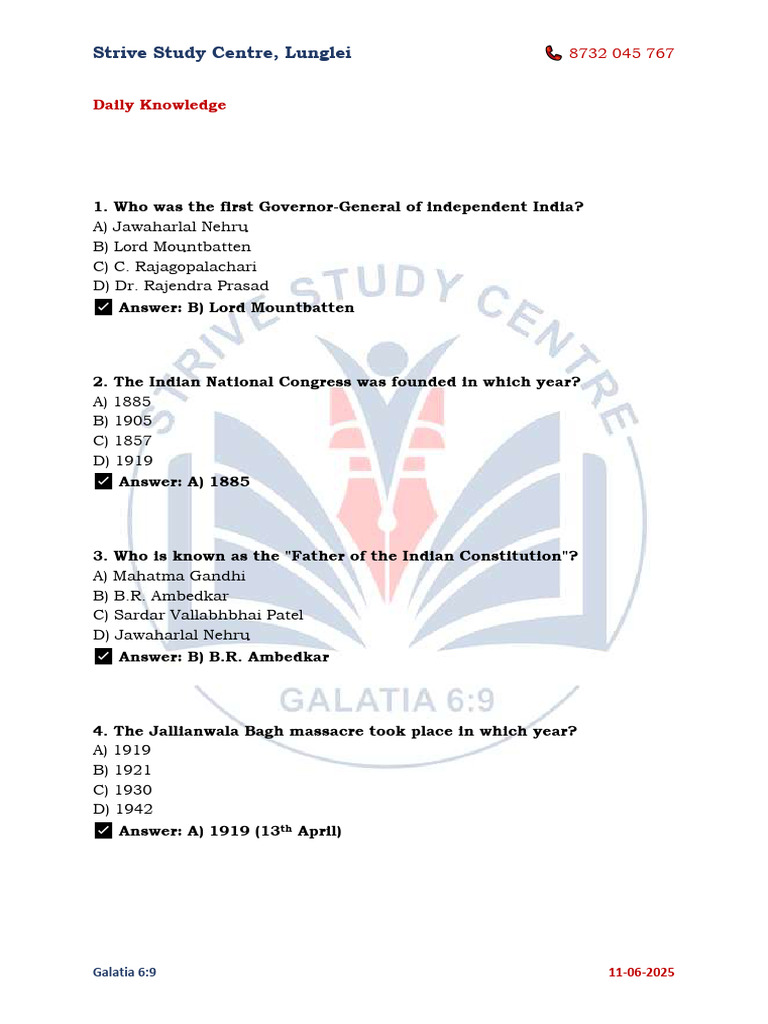 Strive Daily Knowledge 11062025 | PDF