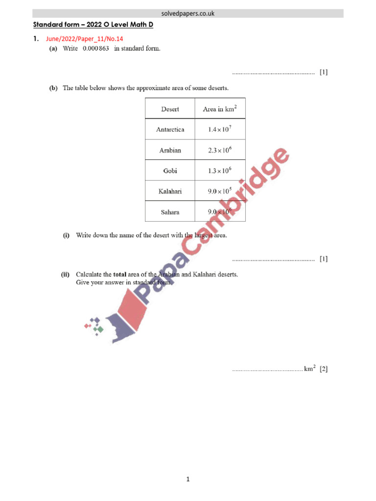 2022 Standard Form O Level 4024 | PDF