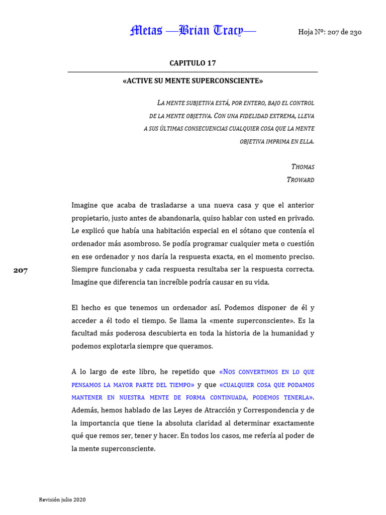 Activa tu Mente Superconsciente | PDF | Mente | Pensamiento