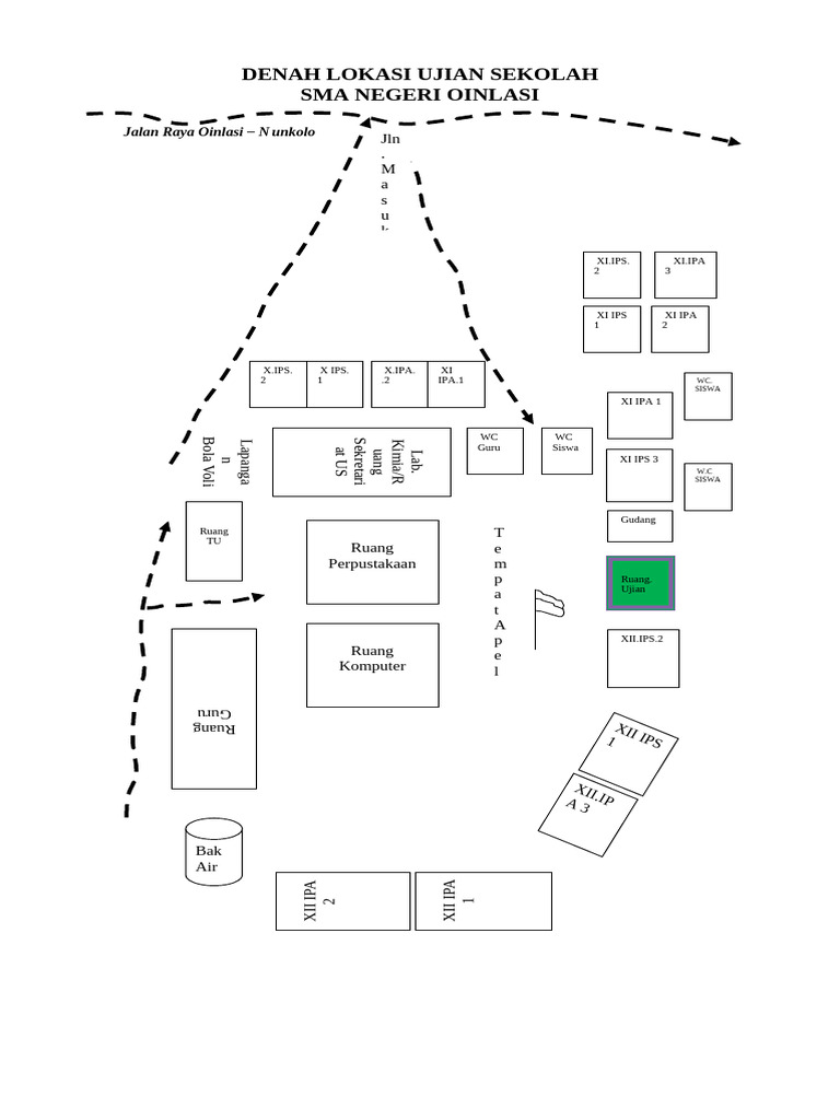 Denah Lokasi Ujian Sekolah | PDF