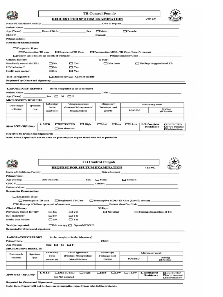 TB Form Double | PDF