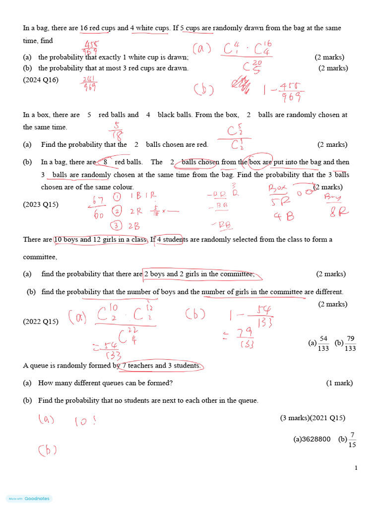 Probability Problems and Solutions | PDF | Probability Theory