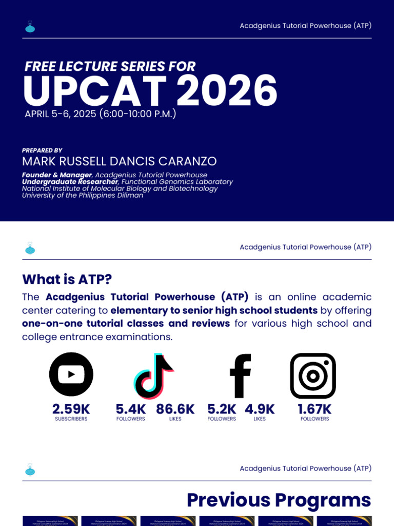 UPCAT 2026 Free Review Series | PDF | Set (Mathematics) | Quadratic ...