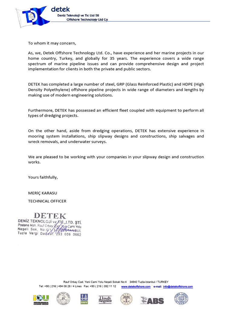 Detek Company Profile Cradle Reference. | PDF