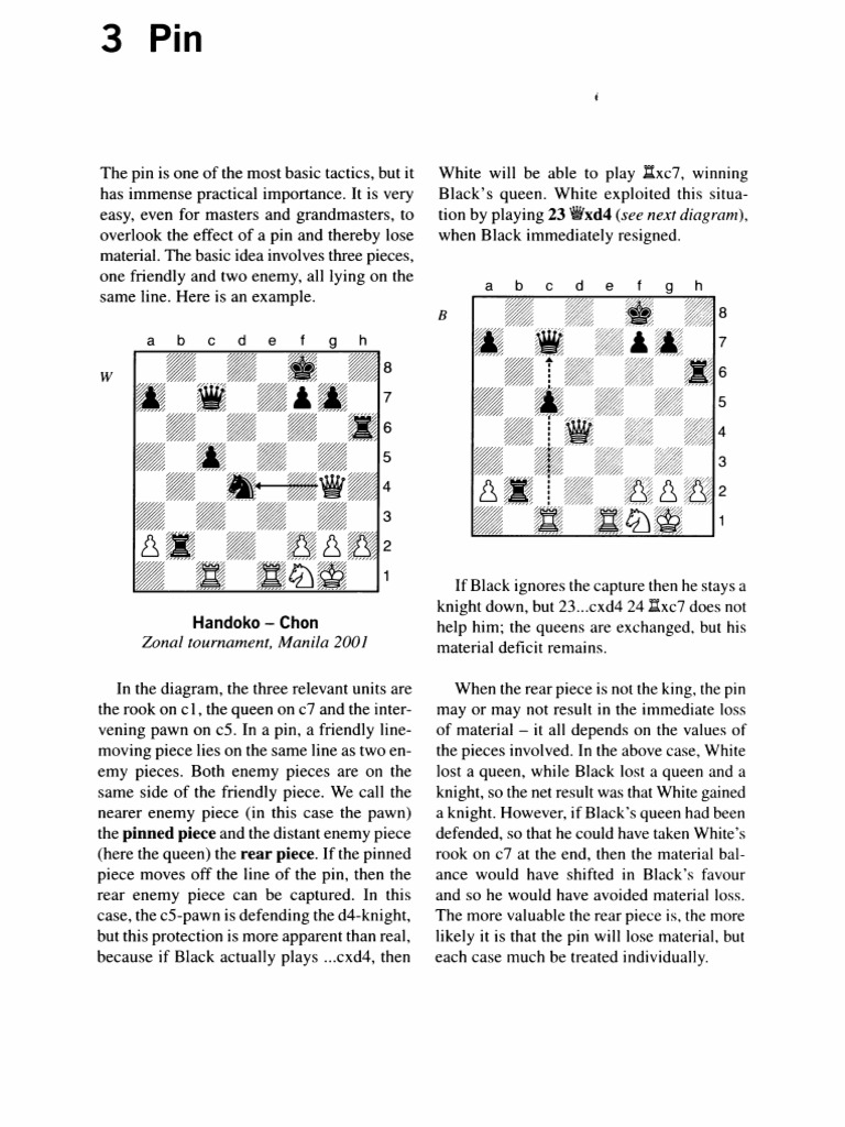 Pin Skewer | PDF | Abstract Strategy Games | Chess