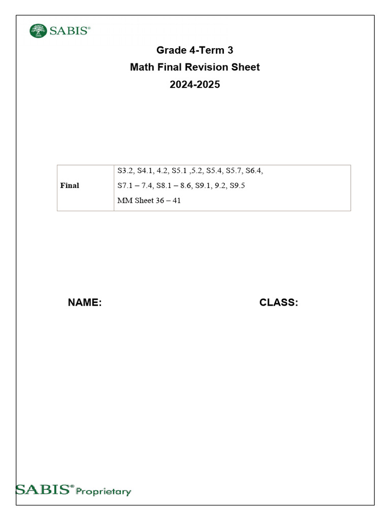 2425 T3 Level F Math Final Revision Sheet_874ae677-c862-4ce2-8f36 ...