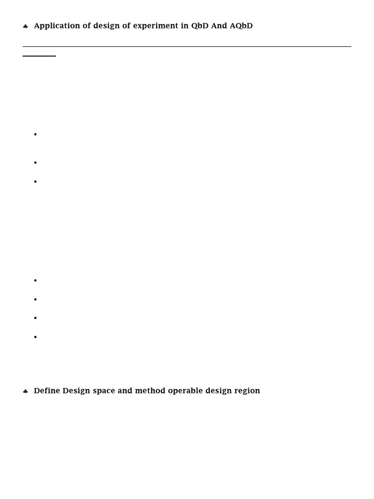 Application of Design of Experiment in QBD and AQbD | PDF | Sewage ...
