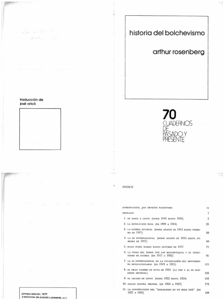 Historia Del Bolchevismo - Arthur Rosenberg | PDF