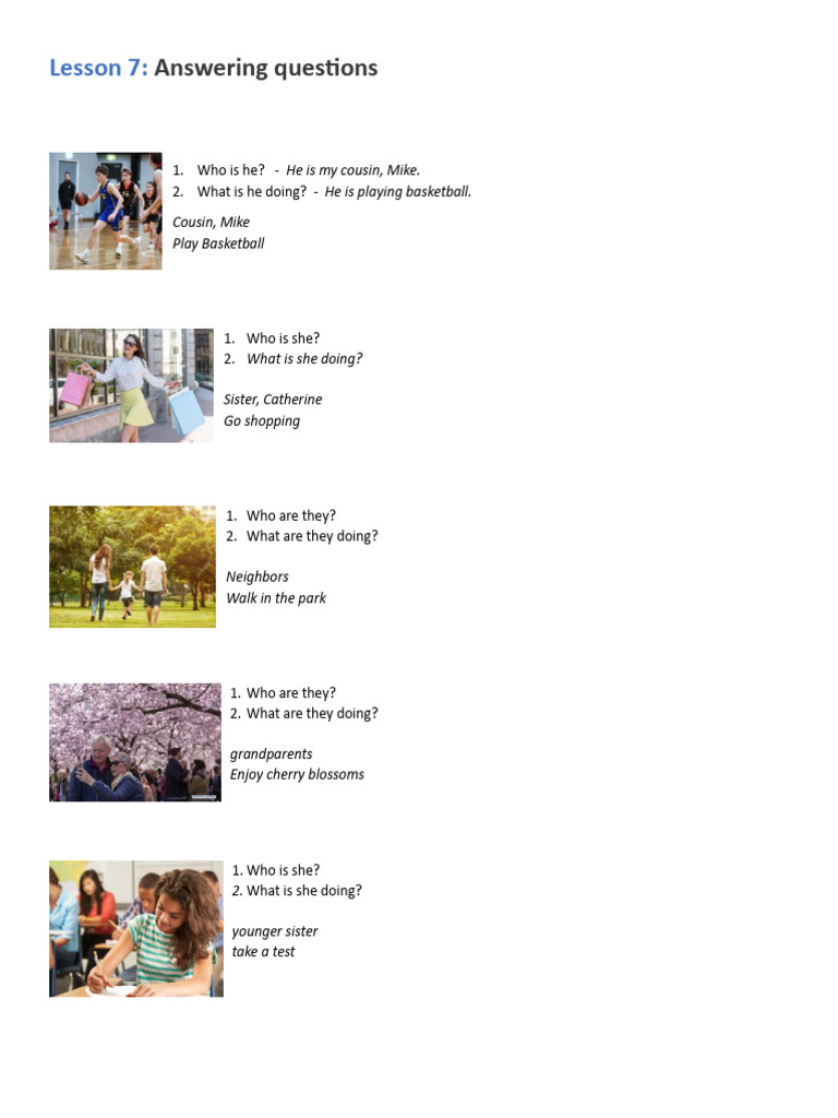 Lesson 7 ENGLISH LESSON | PDF