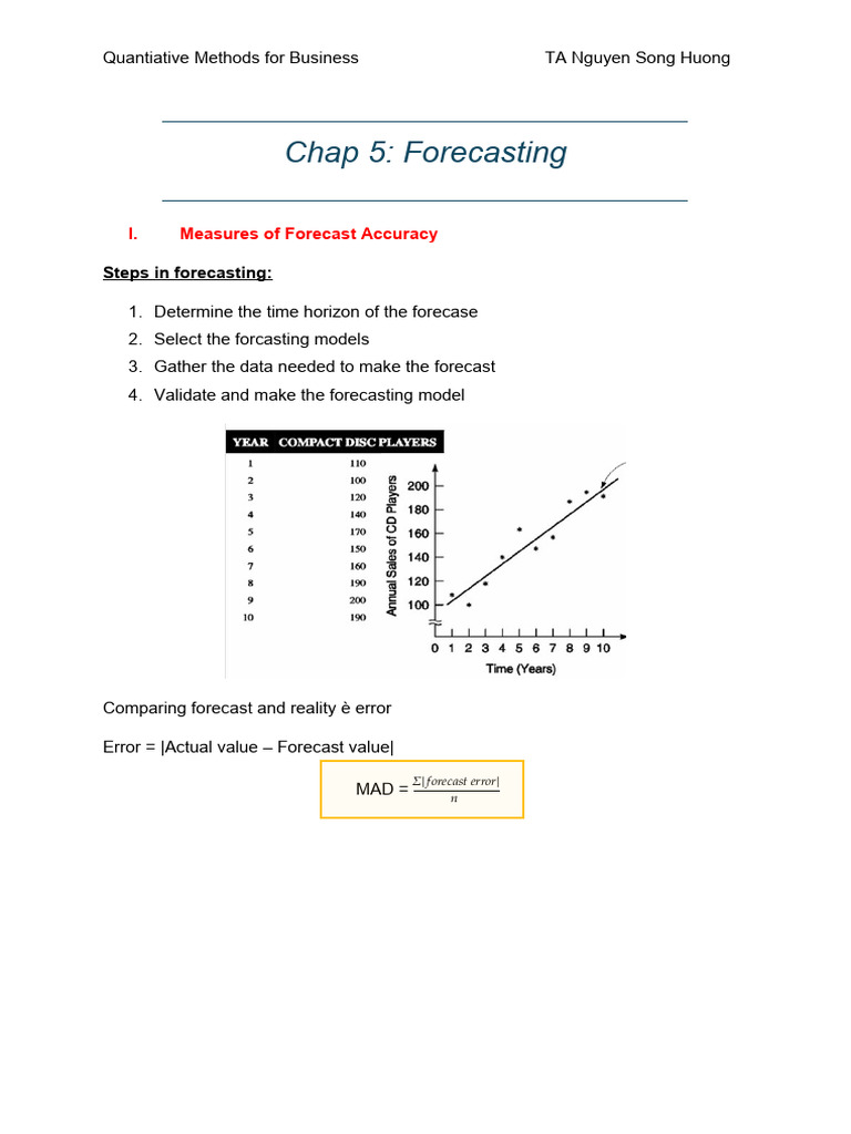 Ta Qm4b Nguyen Song Huong Chap 5 | PDF | Forecasting | Seasonality
