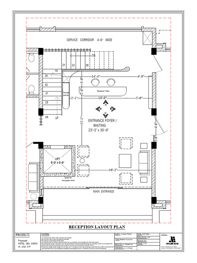 Hotel Reception Layout Plan | PDF