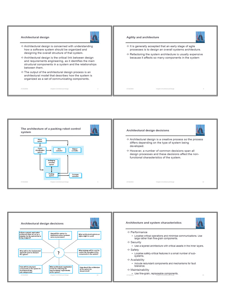 Ch6 Architectural Design | PDF | Model–View–Controller | Client–Server Model