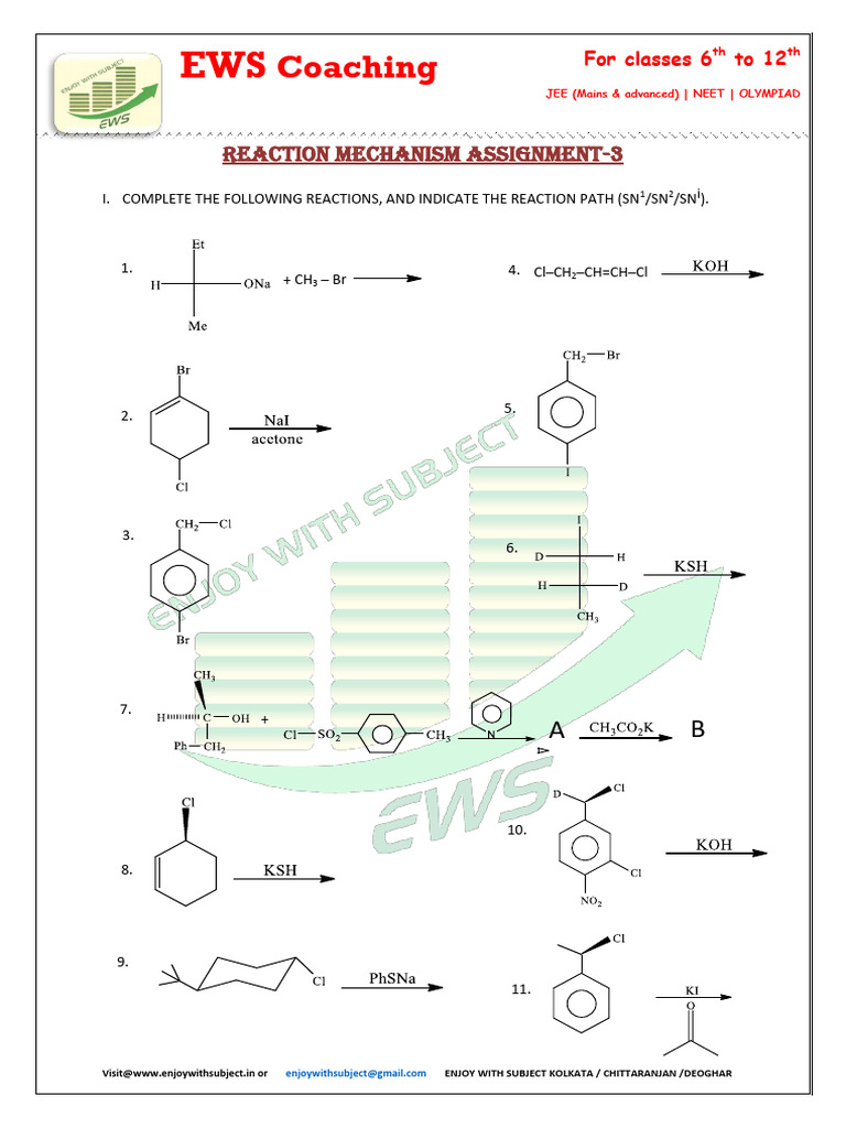 Reaction Mechanism Assignment 3 & 4 Final Update 20.06.2024 | PDF ...