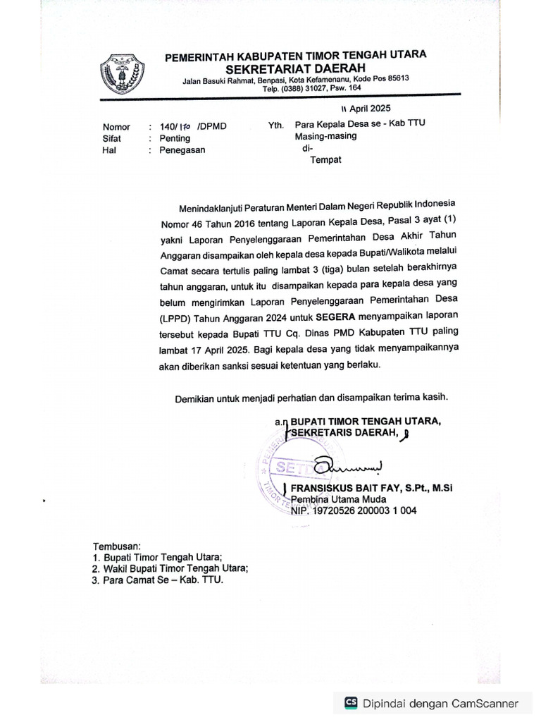 Surat Penegasan | PDF