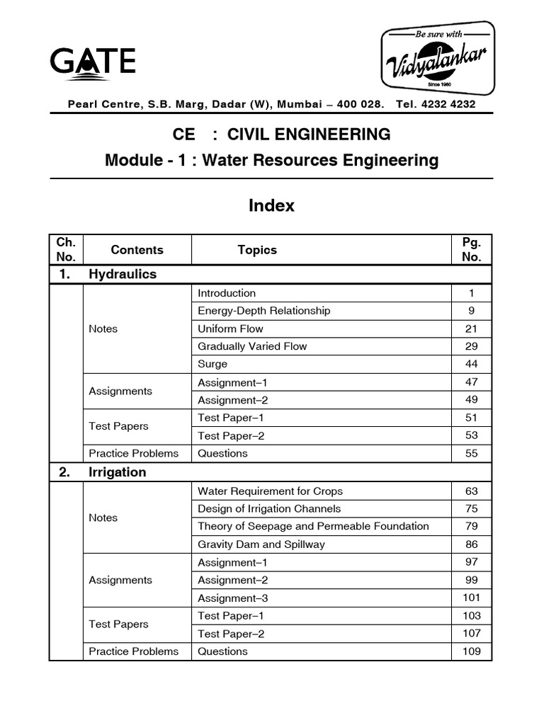 Water Resources Engineering Module 1 | PDF | Fluid Dynamics | Physical ...