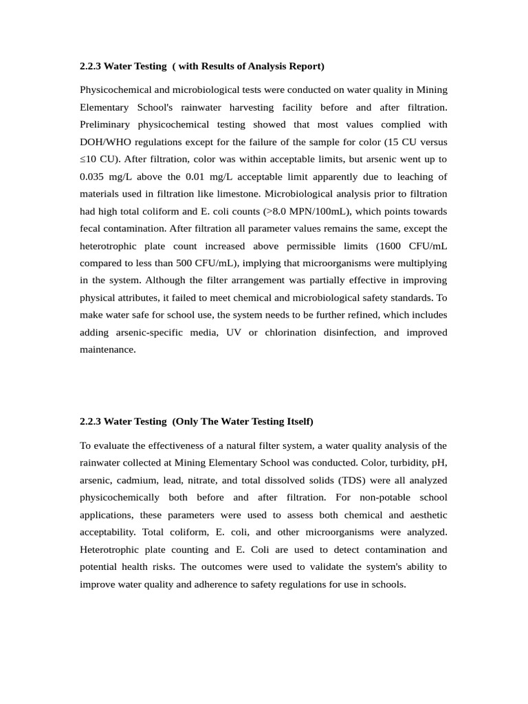 Water Testing Journal | PDF