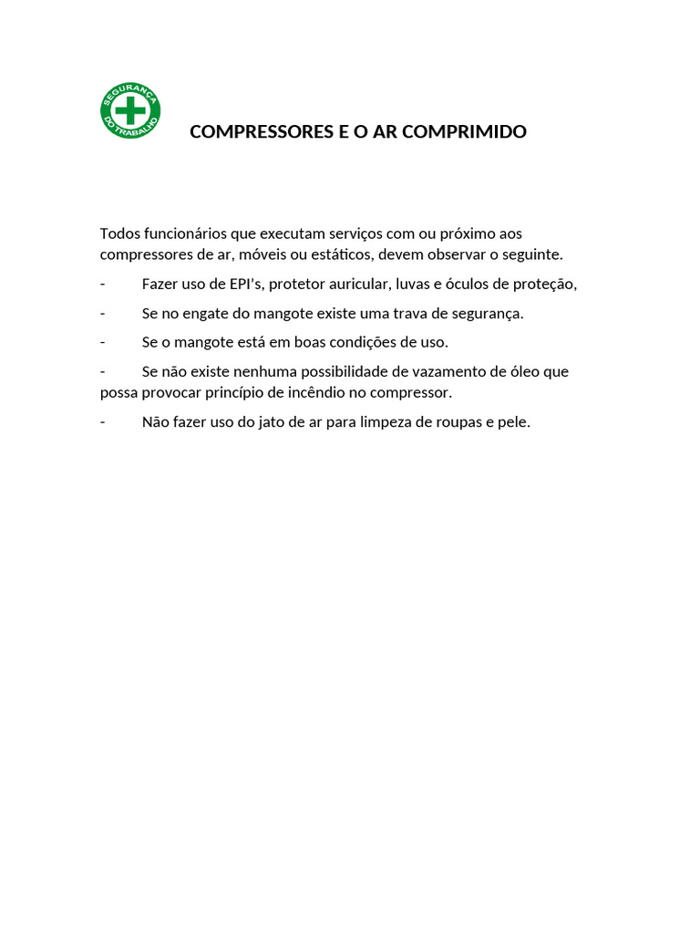 Compressores e o Ar Comprimido | PDF