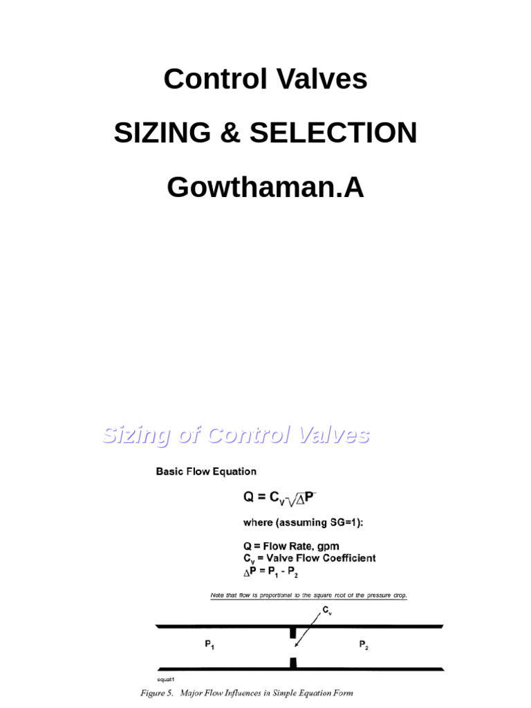 Control Valves - Sizing and Selection1 | PDF | Decibel | Noise
