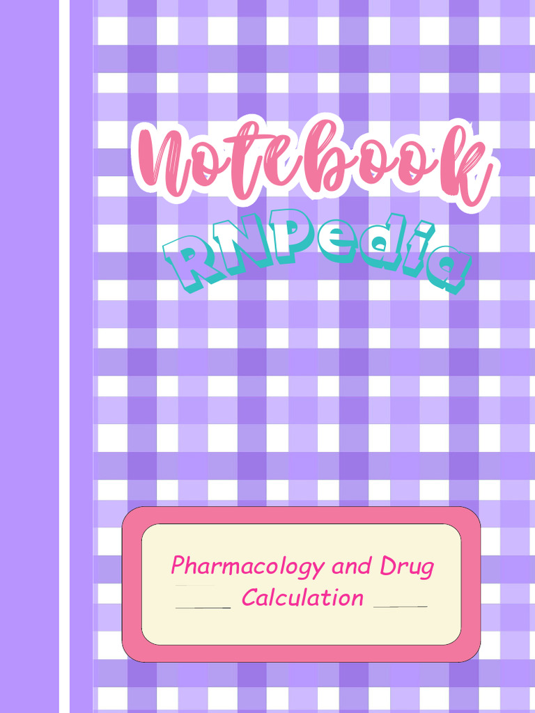 Pharma & Drug Calculation Cover Page | PDF
