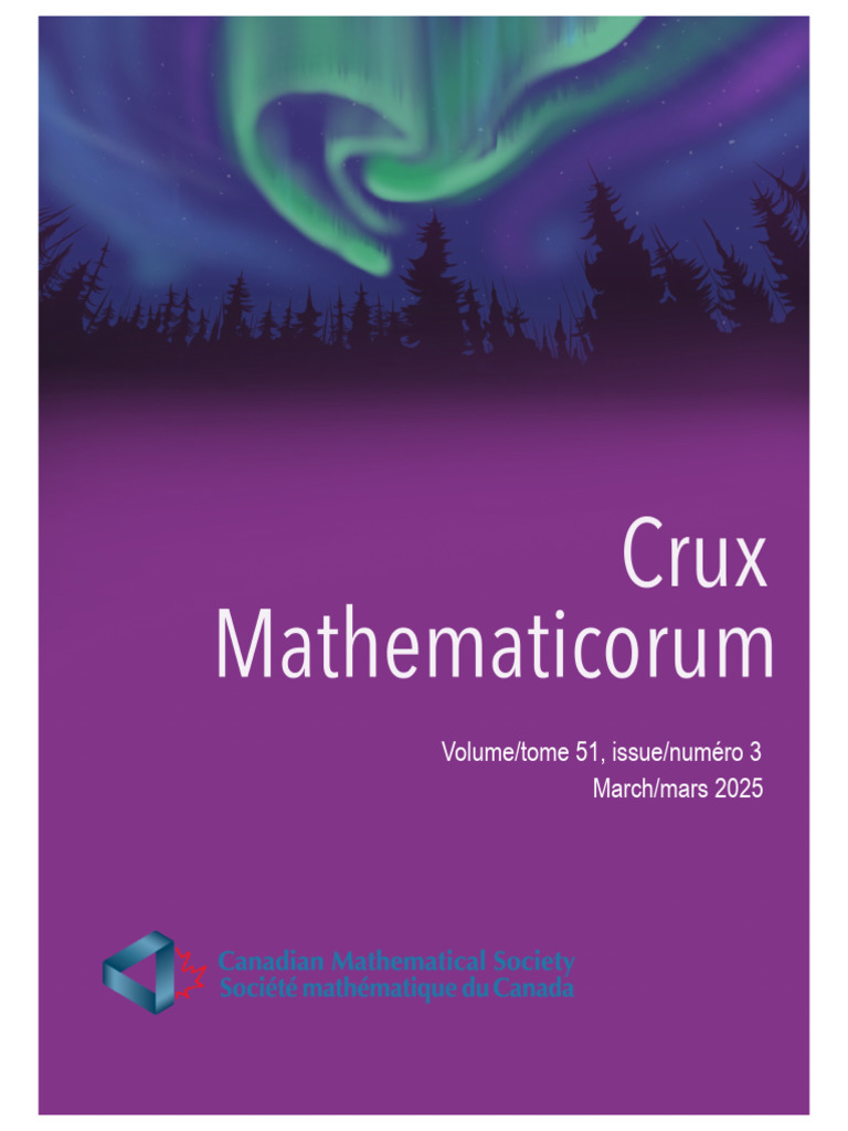 Crux Mathematicorum (Vol. 51, No. 3) | PDF | Mathematical Objects | Mathematical Concepts