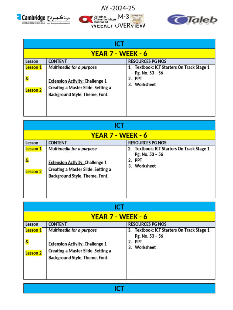 ICT Year 7 - Week - 6: Multimedia For A Purpose | PDF | Chess Theory ...