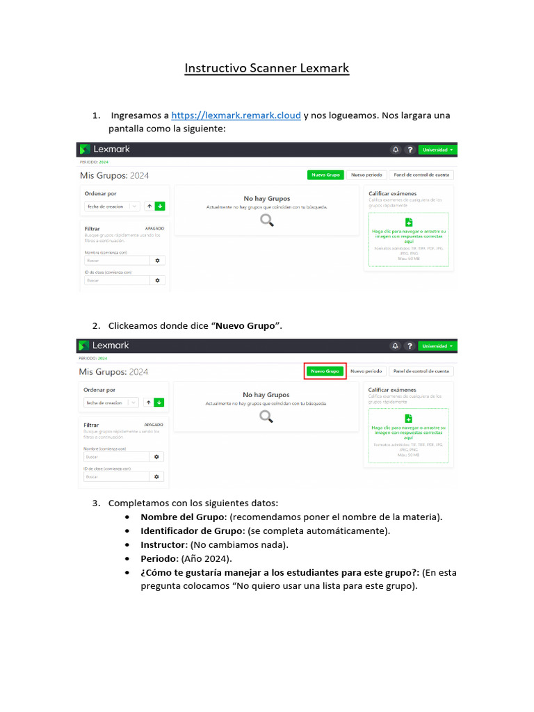 Instructivo Scanner Lexmark | PDF