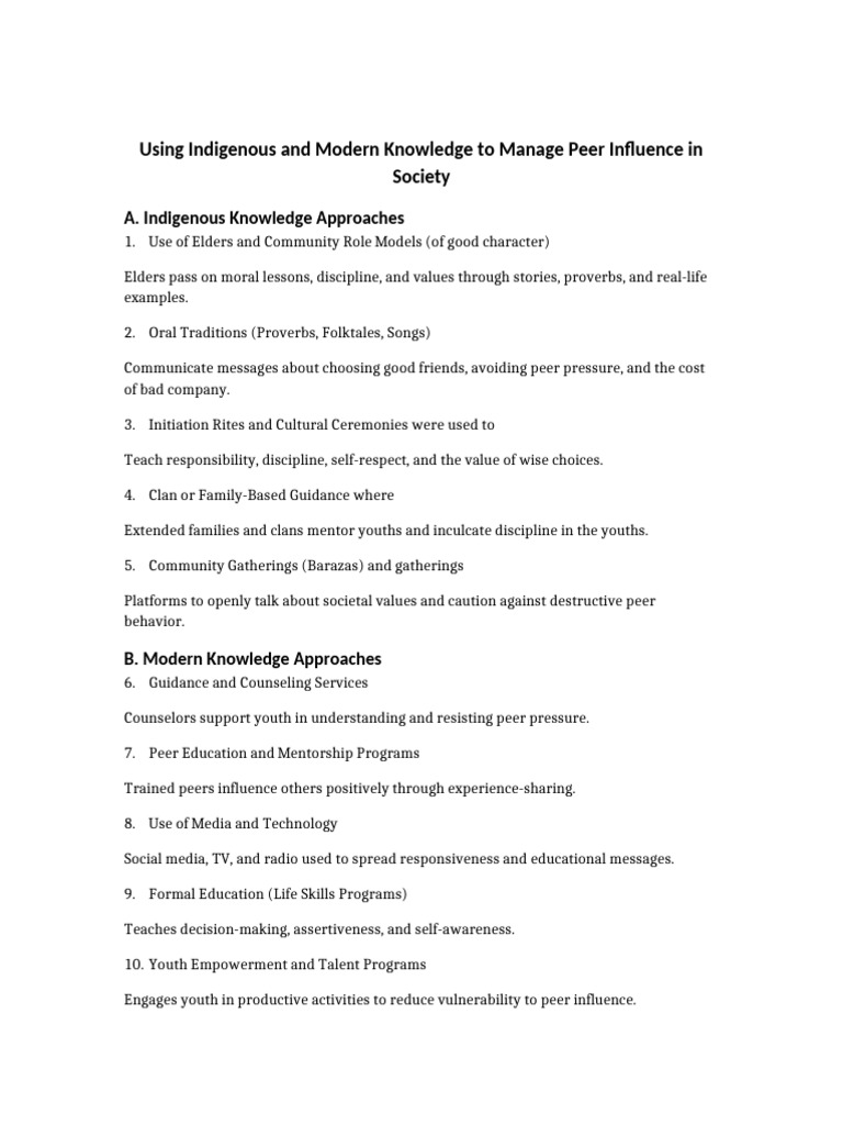 Managing Peer Influence | PDF