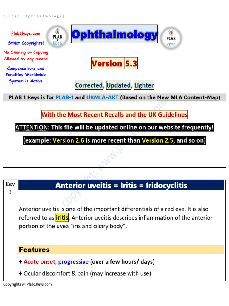 Acute Iritis and Angle Closure Glaucoma | PDF | Glaucoma | Retina