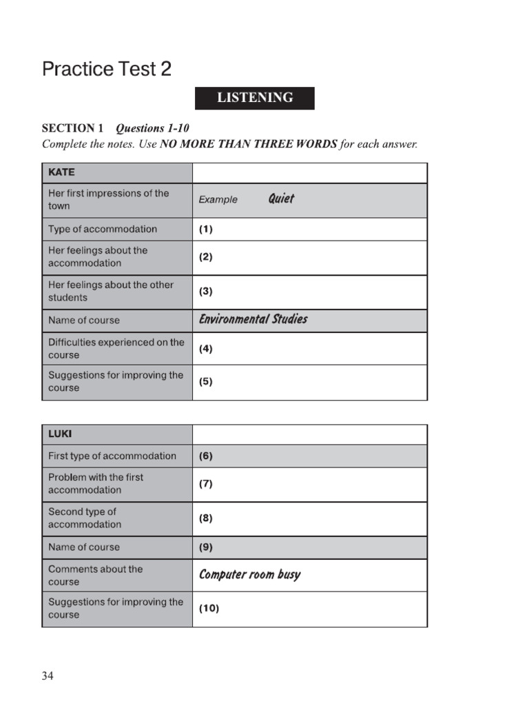 Nghe Practice 2 | PDF