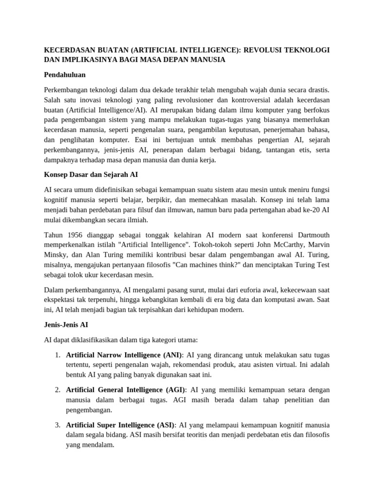 Kecerdasan Buatan | PDF