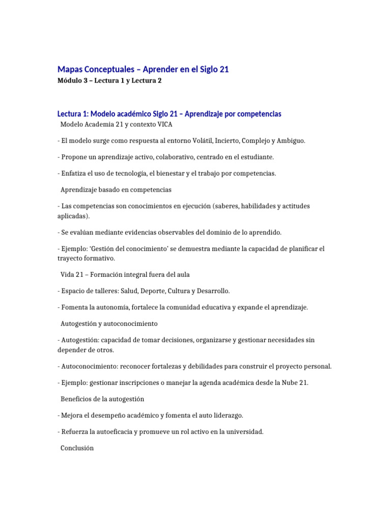 Mapas Conceptuales Completos Modulo 3 LECT 1 Y 2 | PDF | Aprendizaje | Mentalidad